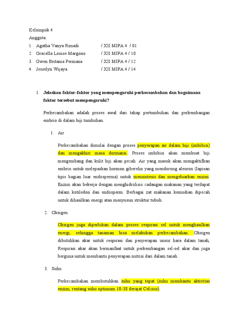 Bio Presentasi 5 Nomer | PDF