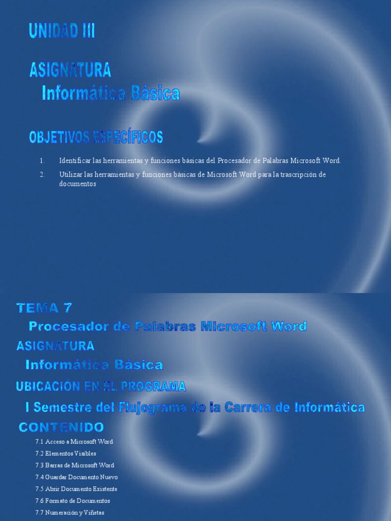 Unidad Iii Informatica Basica Tema7 | PDF