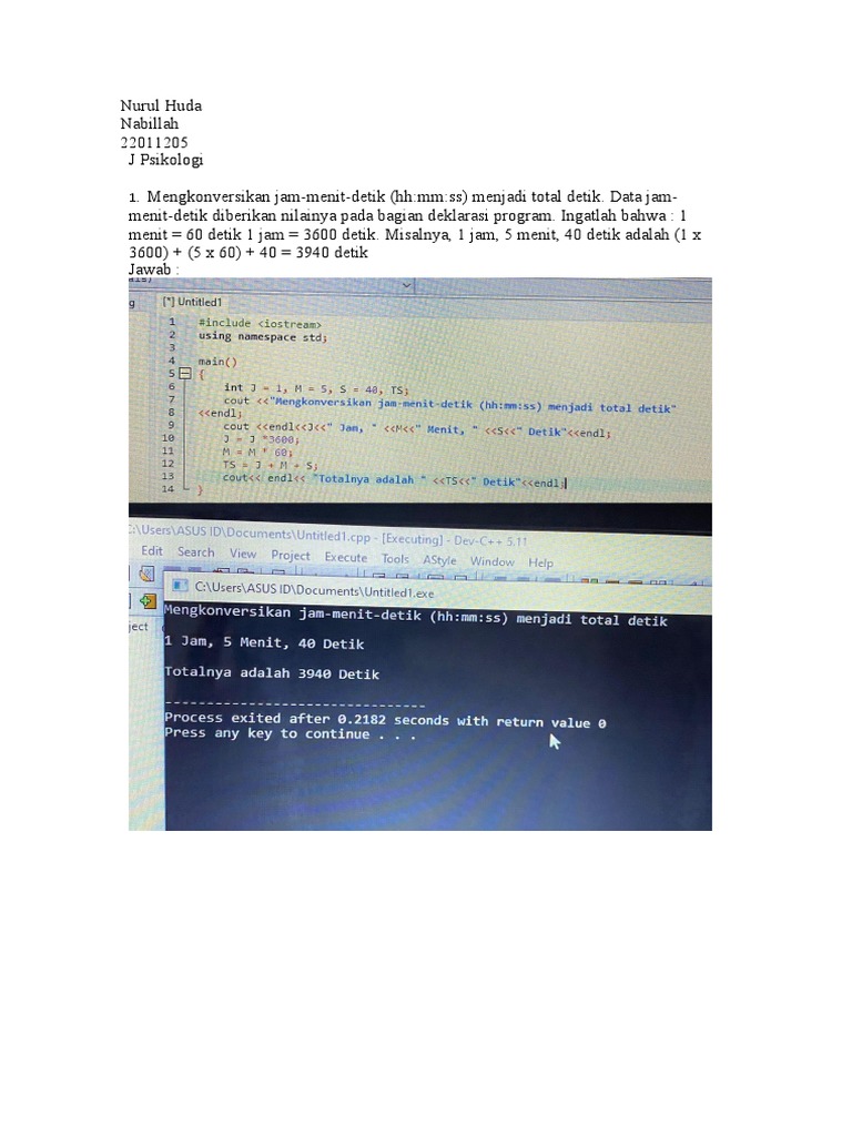 Nurul Huda Nabillah 22011205 UAS Coding | PDF