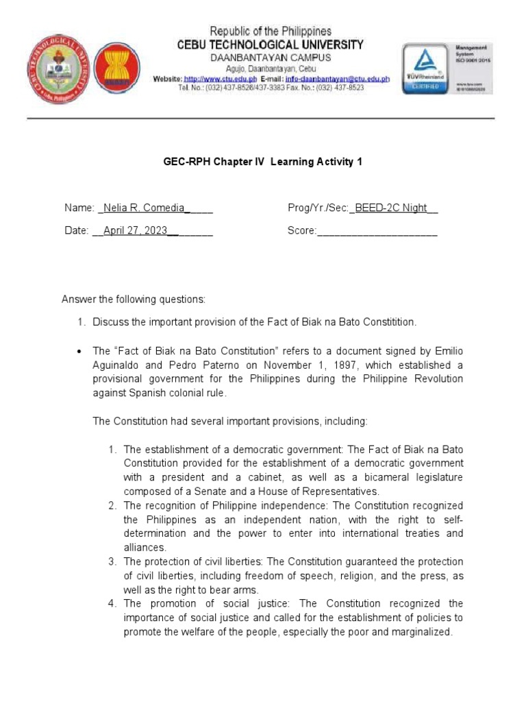 GEC-RPH Chapter IV Learning Activity 1 | PDF | Poverty | Poverty & Homelessness