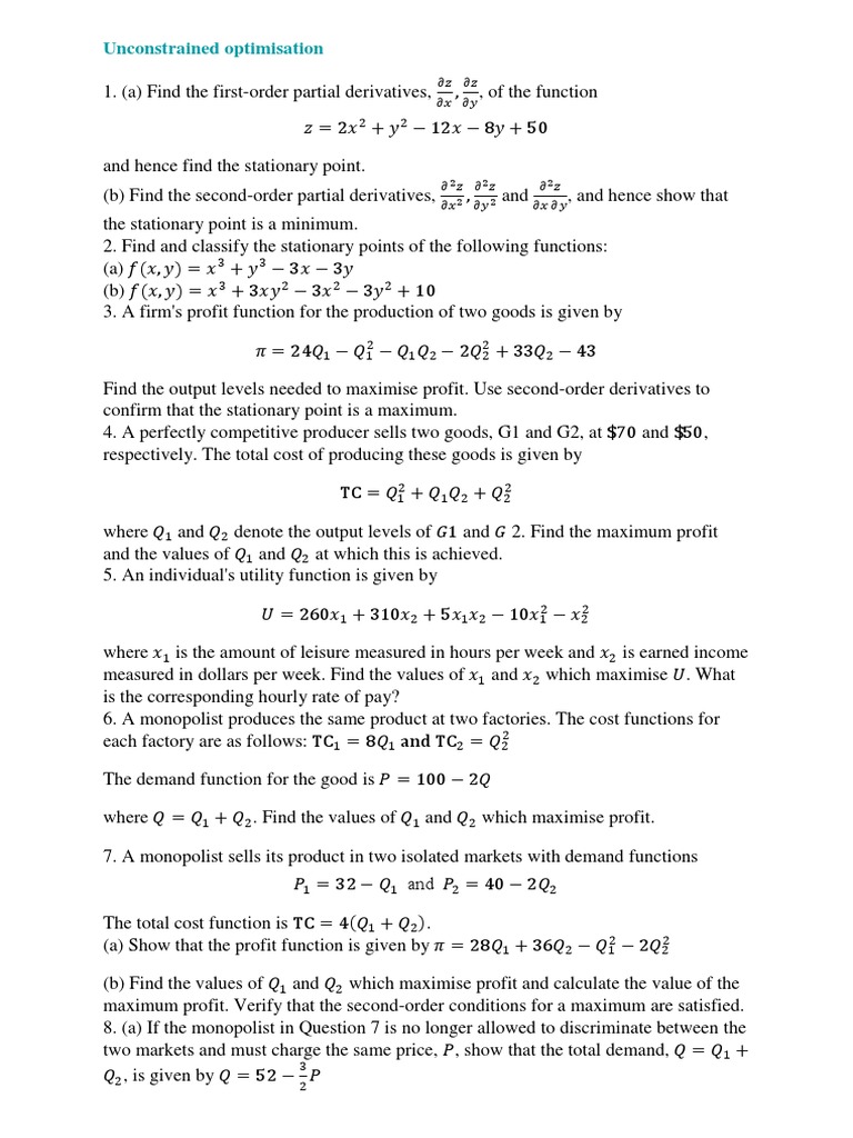 Exercise Optimization | PDF