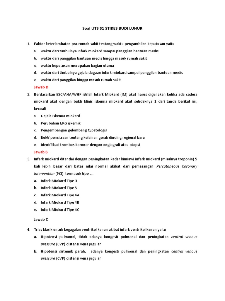 Soal UtS KRITIS S1 Sitkes BL | PDF