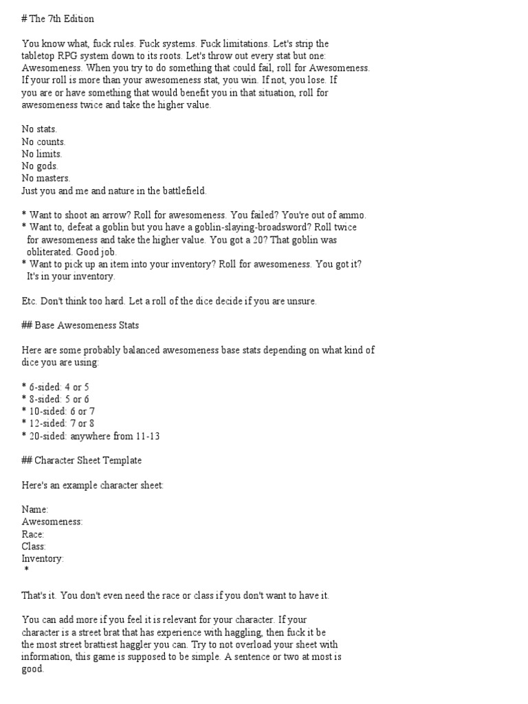 7th Edition | PDF | Role Playing Games | Gaming