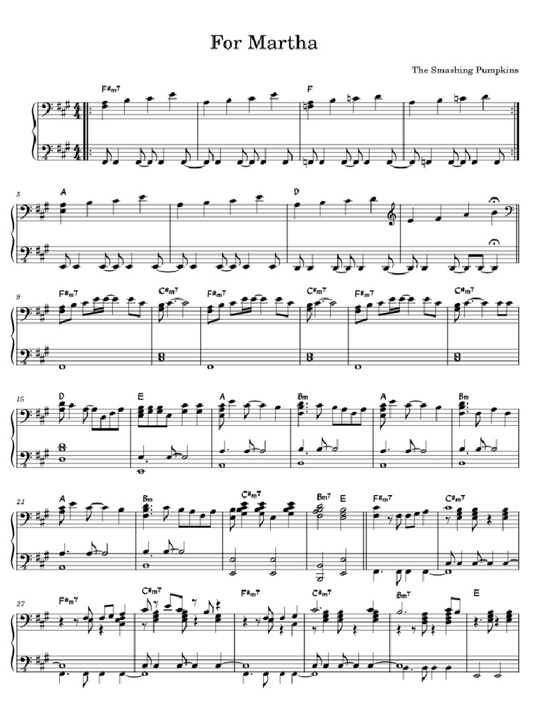 For Martha Smashing Pumpkins Pdf