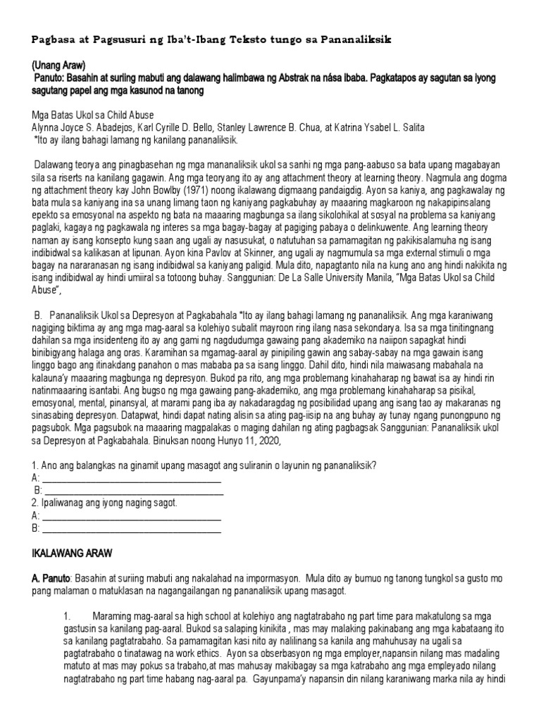 Pagbasa Learning Act | PDF