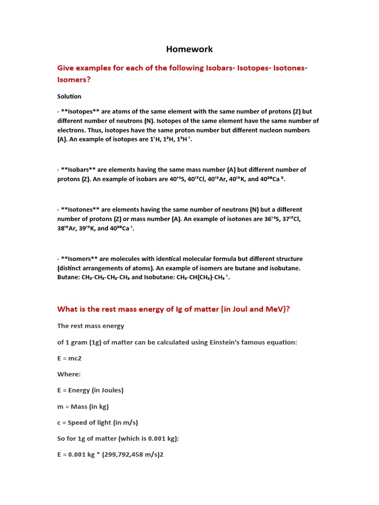Homework WPS Office | PDF | Electronvolt | Isotope