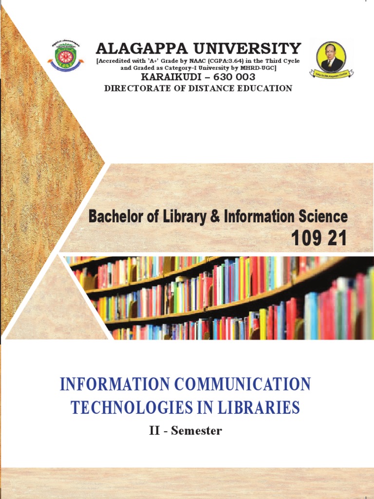 UG - B.Lib.I.Sc. - Library Information Science - 109 21 - ICT in Libraries | PDF | Information ...