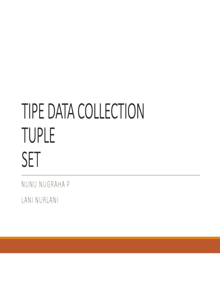 Tuple Dan Set | PDF