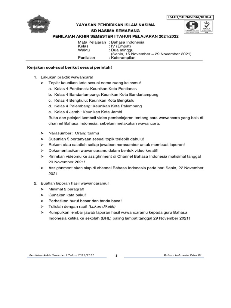 Pas 1 Keterampilan | PDF