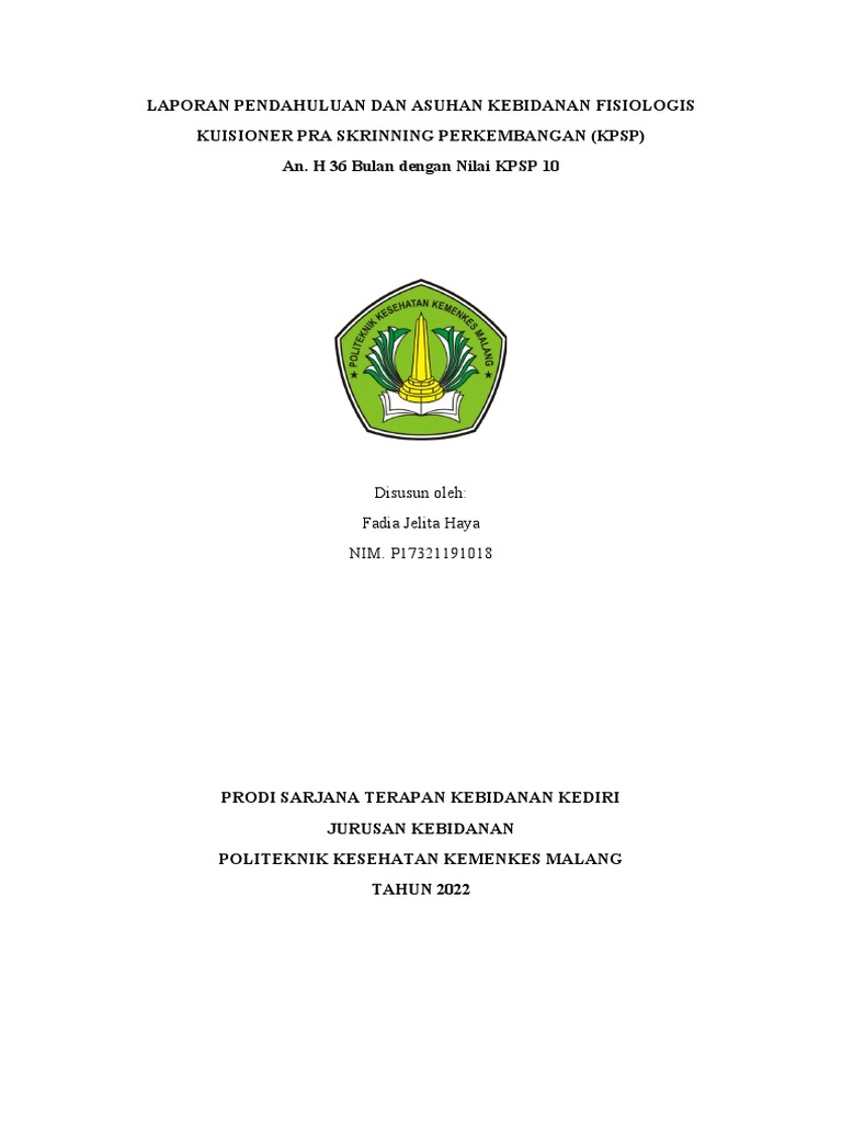LP Anak KPSP | PDF