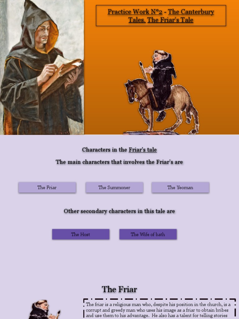Practice Work N°2 - The Canterbury Tales. The Friar's Tale | PDF
