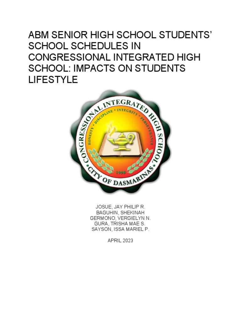 ABM Students' Schedules and Lifestyle Impact | PDF | Qualitative ...