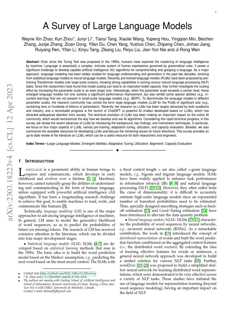 Survey On Large Language Models | PDF | Product Lifecycle | Artificial ...