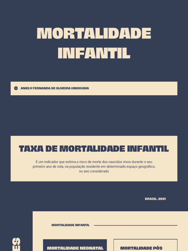 Mortalidade Infantil | PDF | Taxa de mortalidade | Ciências da Saúde