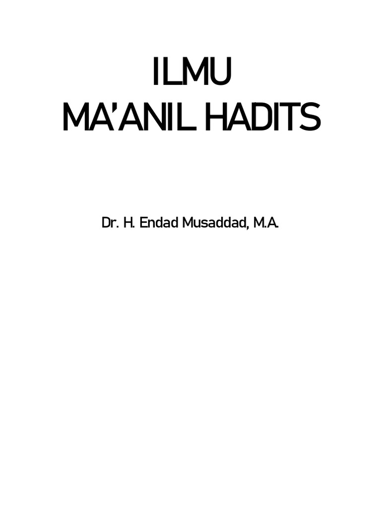 Ilmu Ma'anil Hadits | PDF