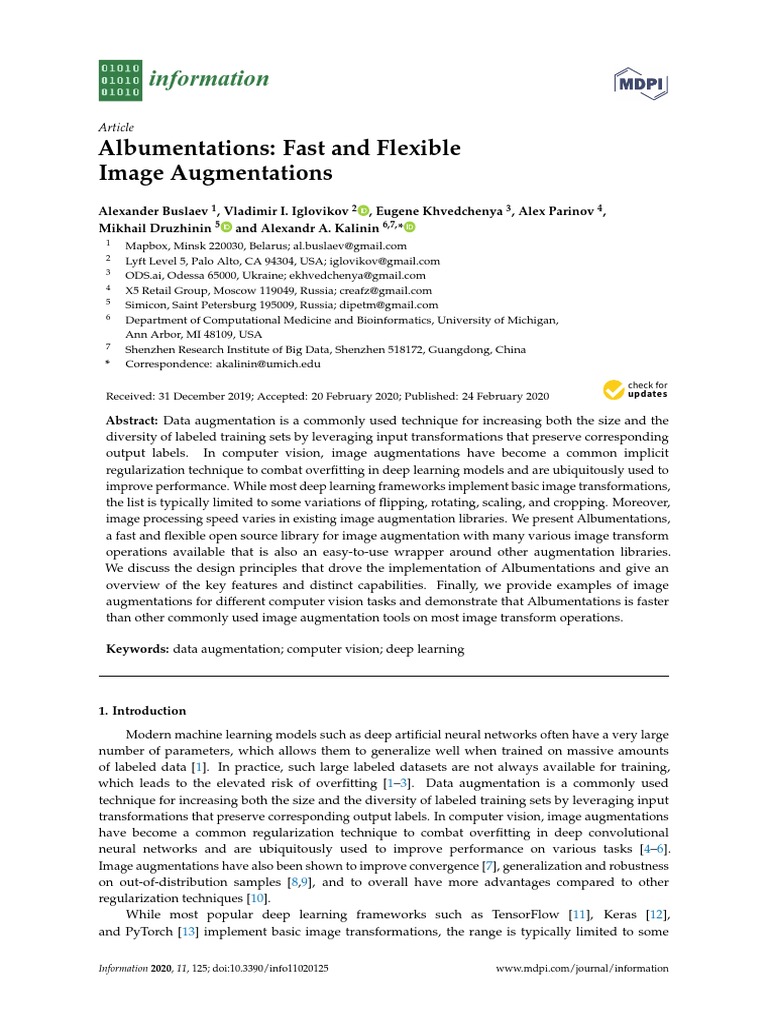 Albumentation | PDF | Image Segmentation | Deep Learning