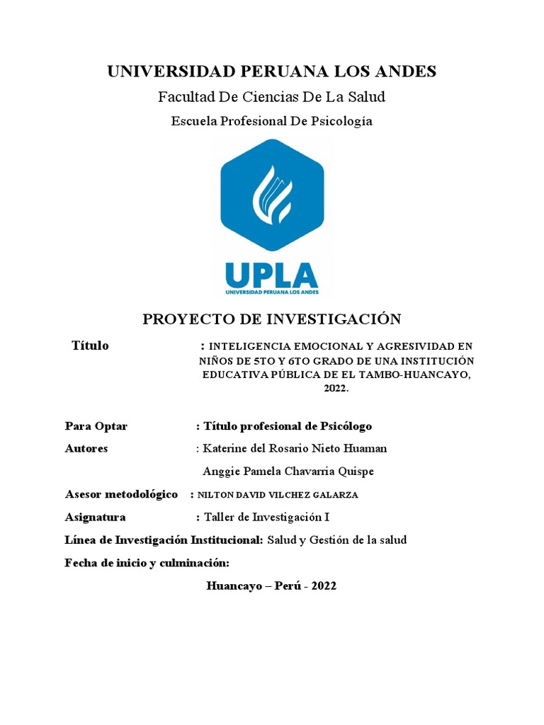 INTELIGENCIA EMOCIONAL Y AGRESIVIDAD 14-07-2022 - Etic | PDF | Las emociones | Inteligencia