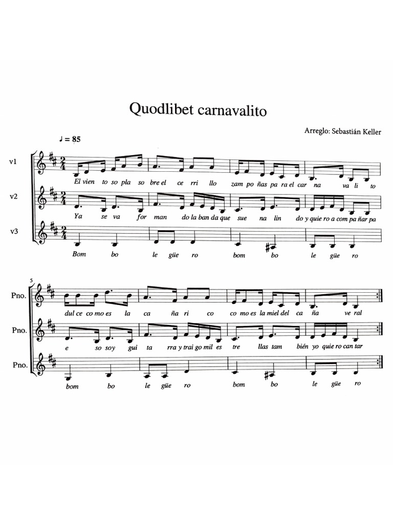 Quodlibet Carnavalito | PDF