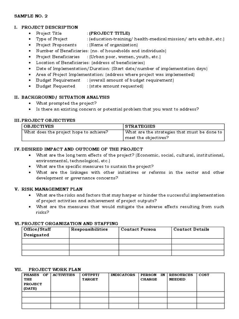 Sample 2 - Project Proposal | PDF | Risk | Risk Management