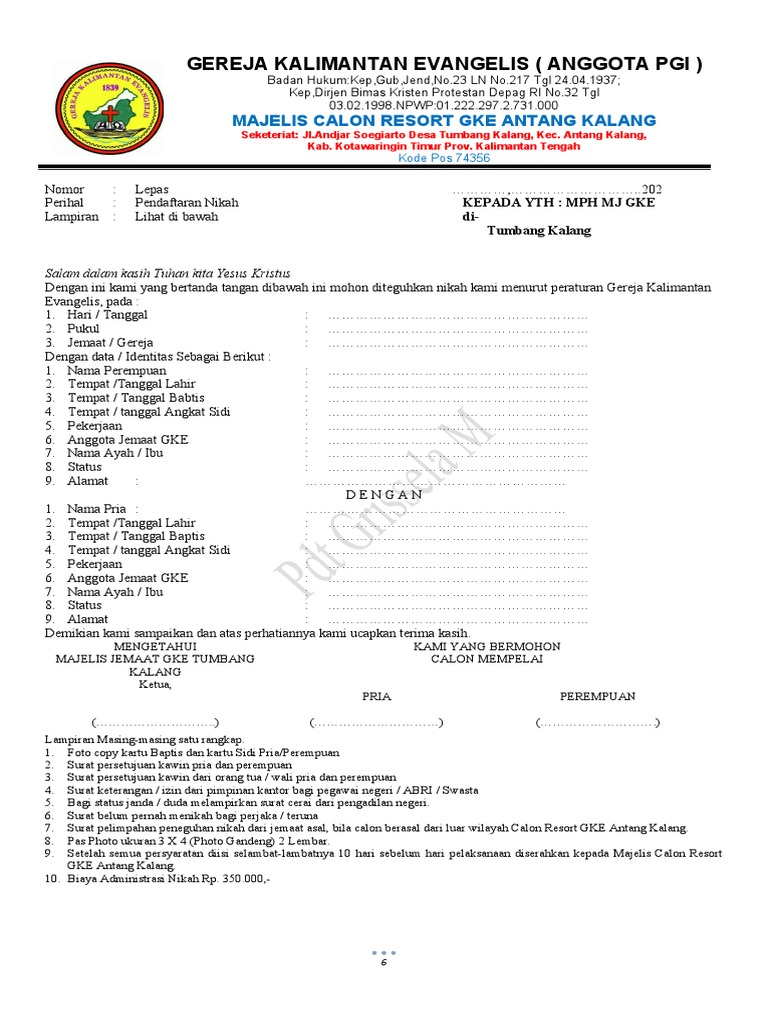 Blangko Pernikahan | PDF