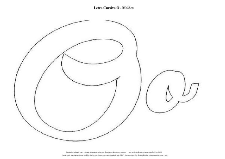 Moldes de Letras Cursivas Para Imprimir Letra Cursiva o | PDF