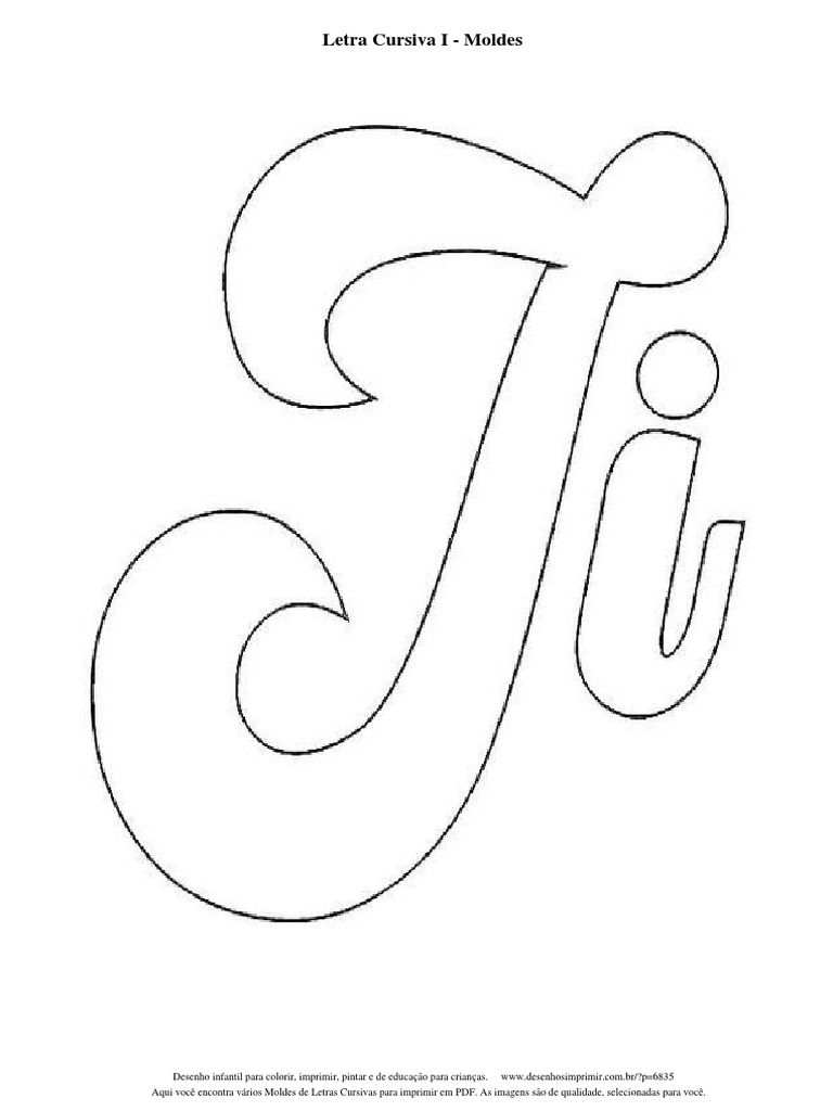 Moldes de Letras Cursivas para Imprimir Letra Cursiva I | PDF