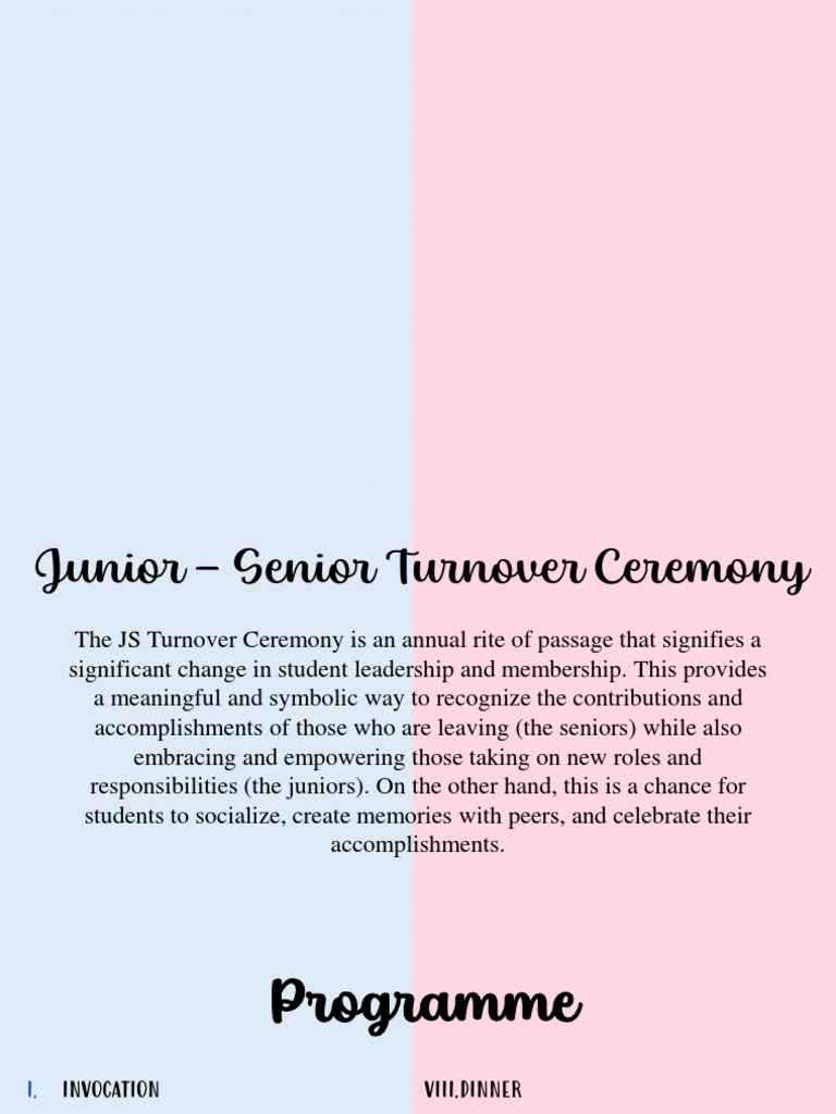 Turnover Ceremony Students | PDF