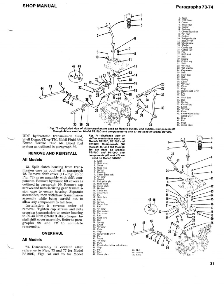 Kubota B5100 - B7100 Service Manual Parts 2 | PDF