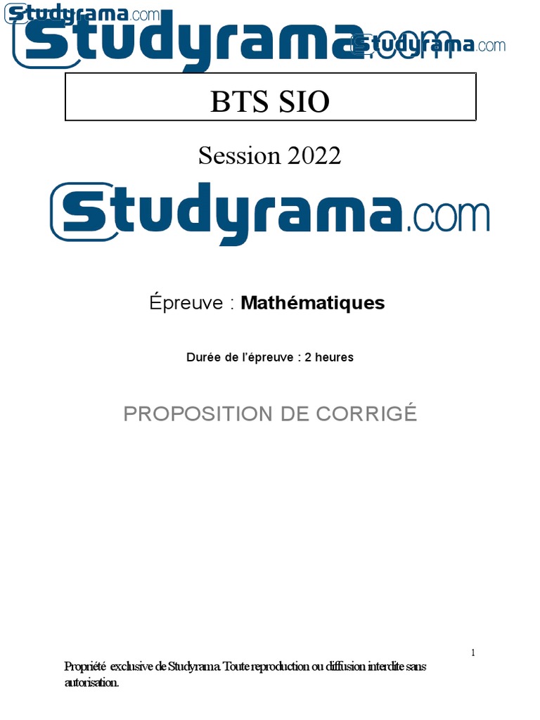 Maths BTS SIO 2 2 | PDF | Relations mathématiques | Mathématiques