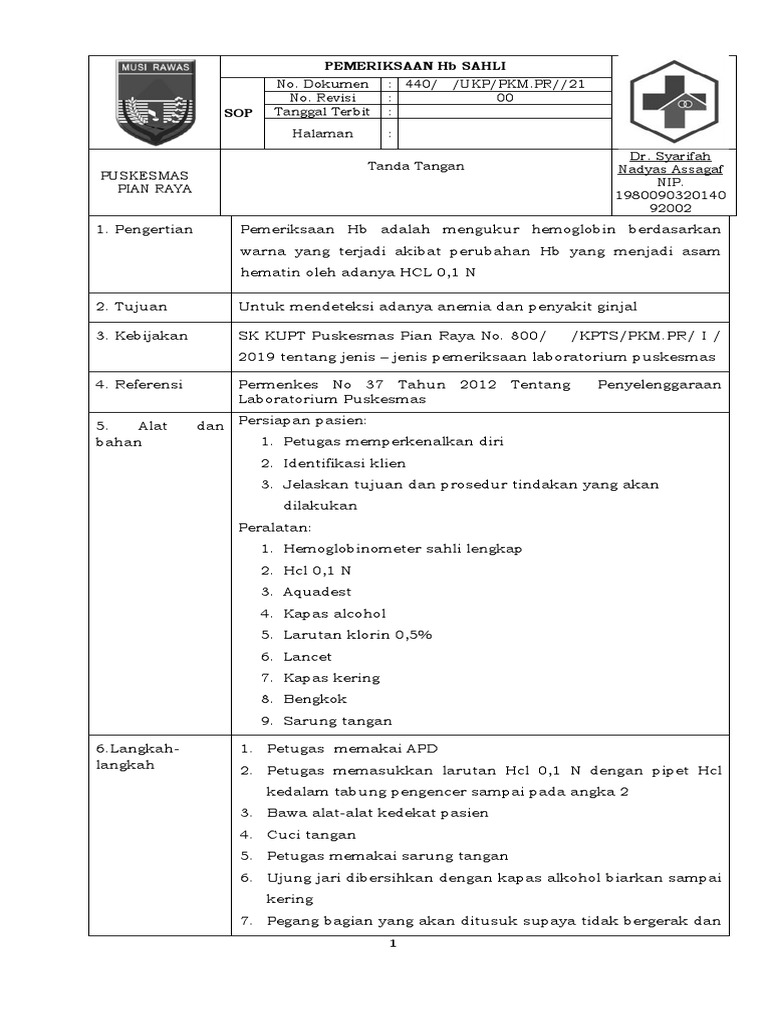 SOP HB | PDF