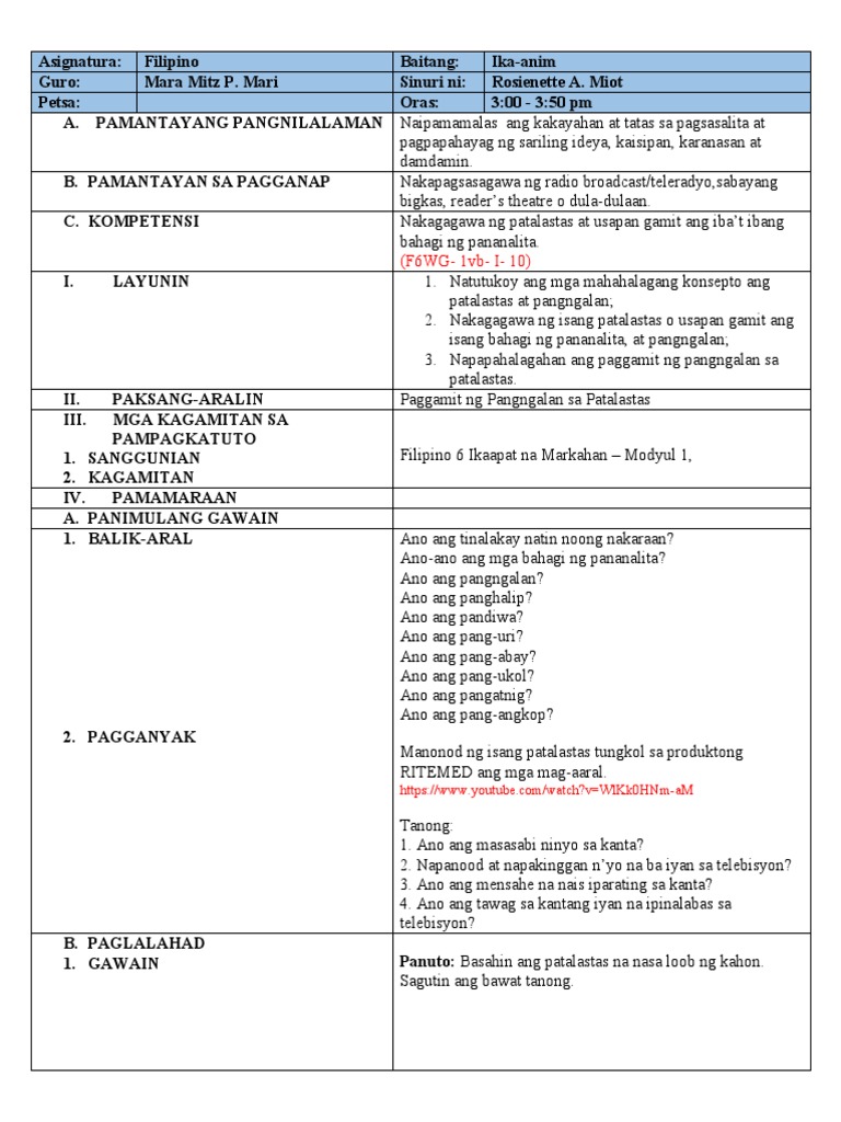 FilLP6 - Patalastas | PDF