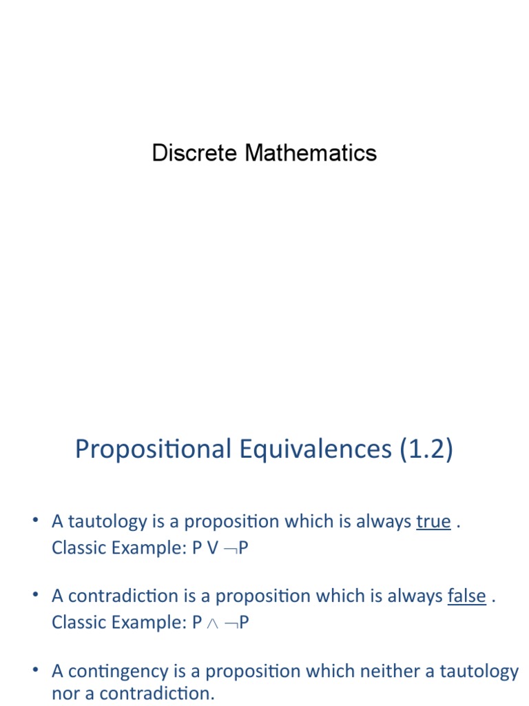 Lecture 2 | Download Free PDF | Contradiction | Logical Expressions Lecture 2 | Download Free PDF | Contradiction | Logical Expressions