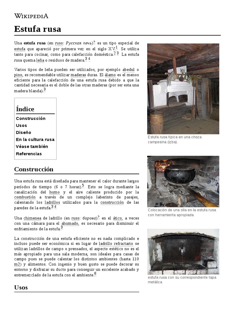 Estufa Rusa | PDF | Inicio | Cocinando
