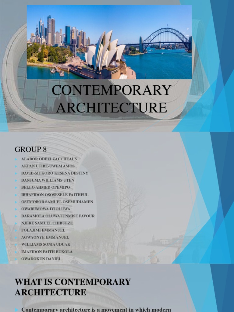 IDEOLOGIES OF CONTEMPORARY ARCHITECTURE Group 8 | PDF