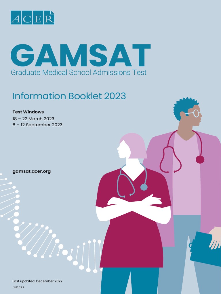 GAMSAT Information Booklet | PDF | Thought | Multiple Choice