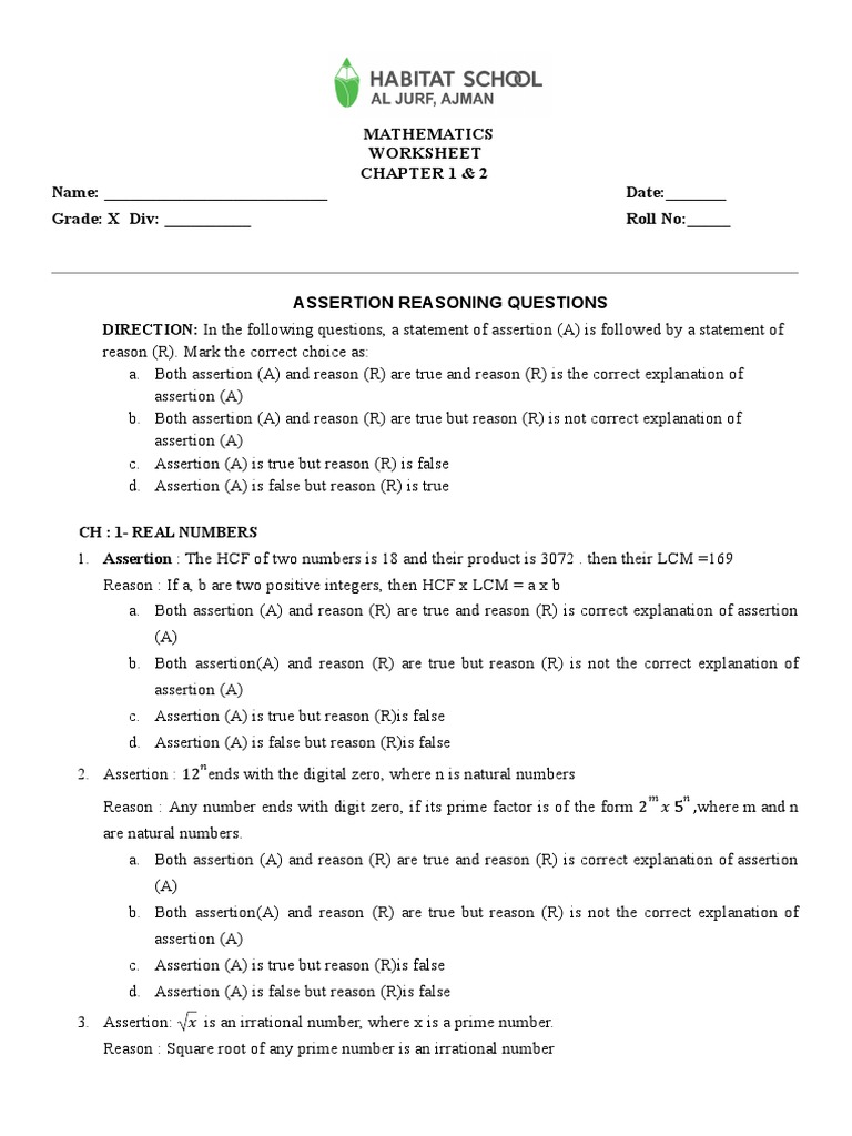 Grade 10 - REAL NUMBERS AND POLYNOMIAL Case Study | PDF | Polynomial | Numbers