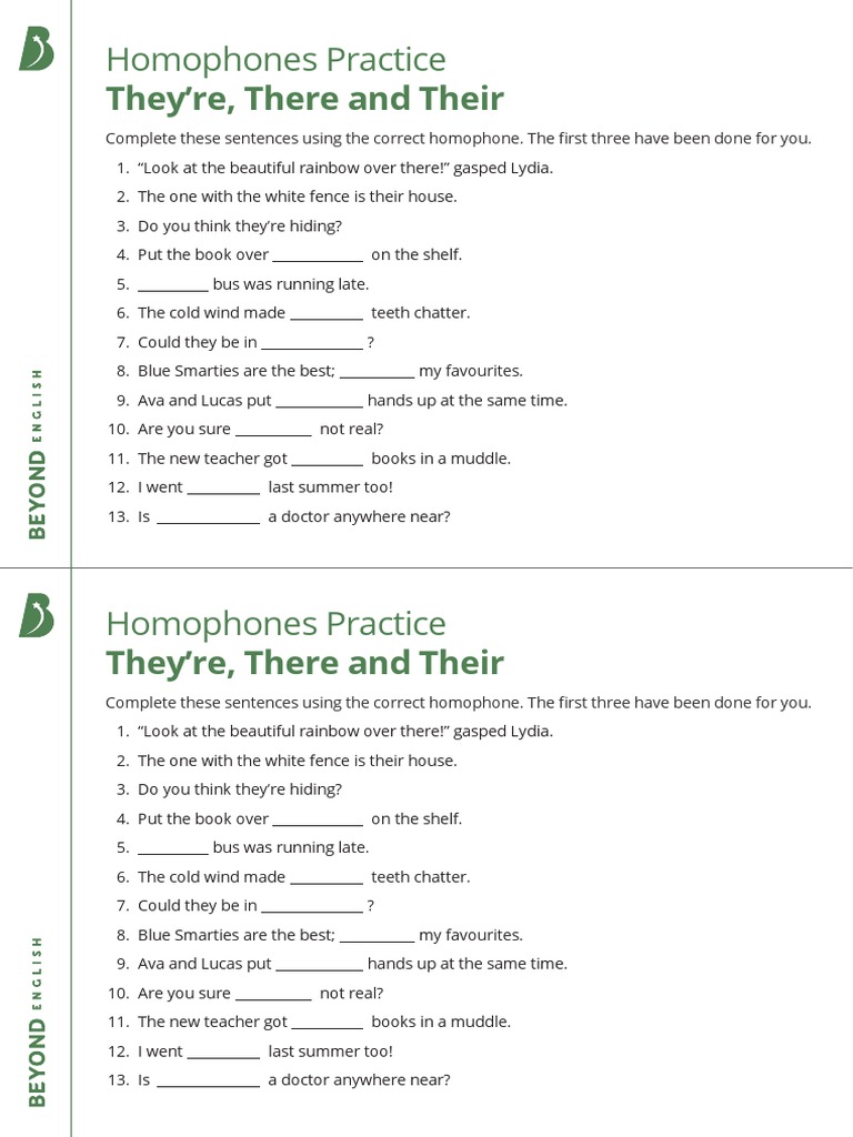 T3-E-297-KS3-Homophones-Practice-Theyre-There-Their-Worksheet_ver_3 | PDF
