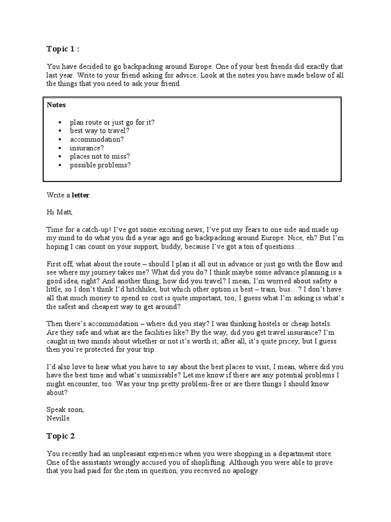 Cae Writing Letter | PDF | Social Science
