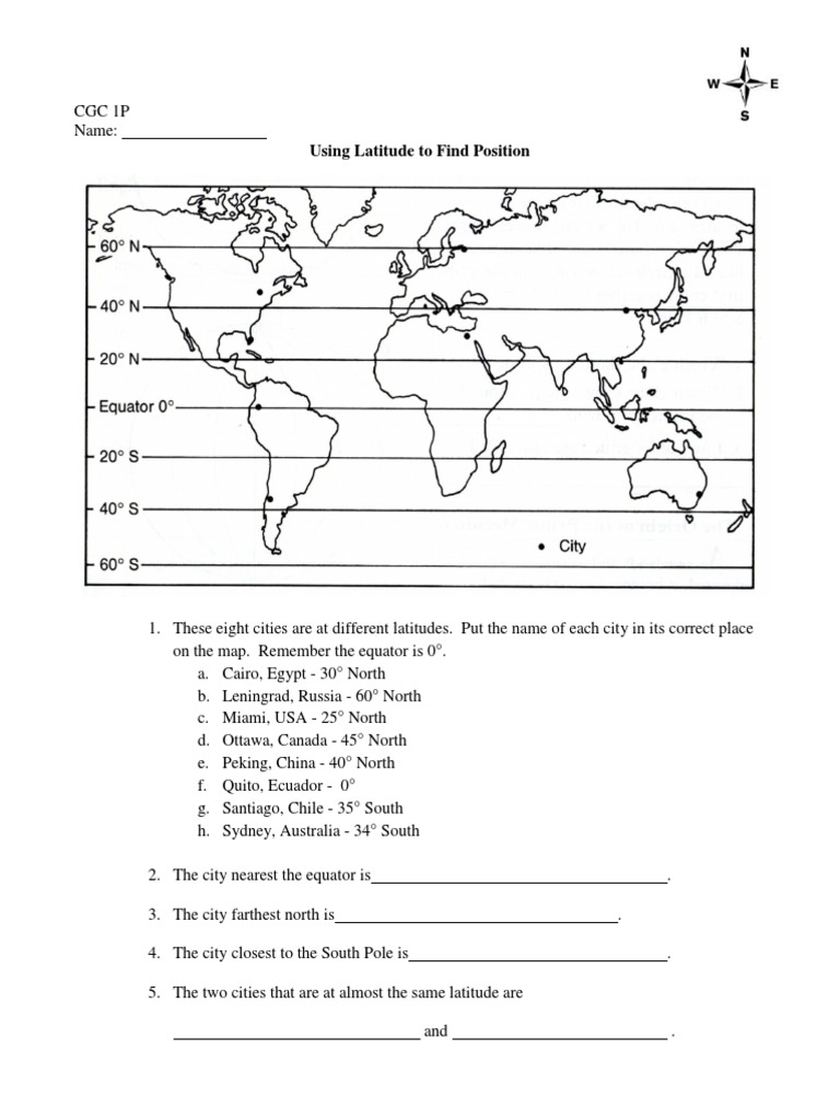 Latitude To Find Position | PDF