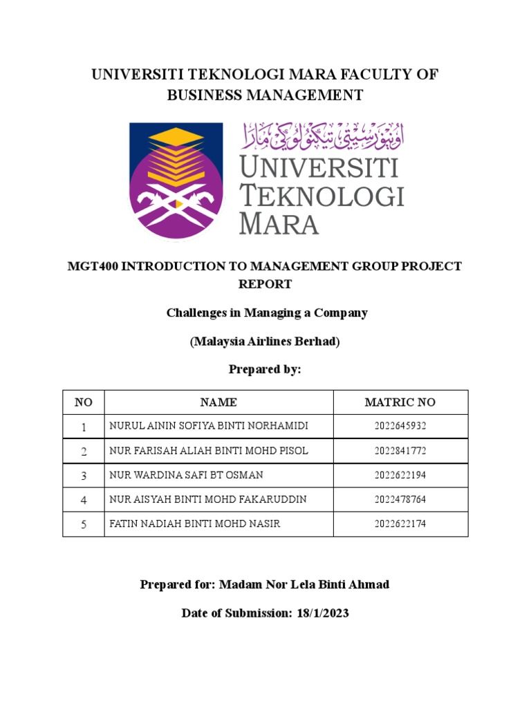 Group Project 2 - MGT400 | PDF | Airlines | Business