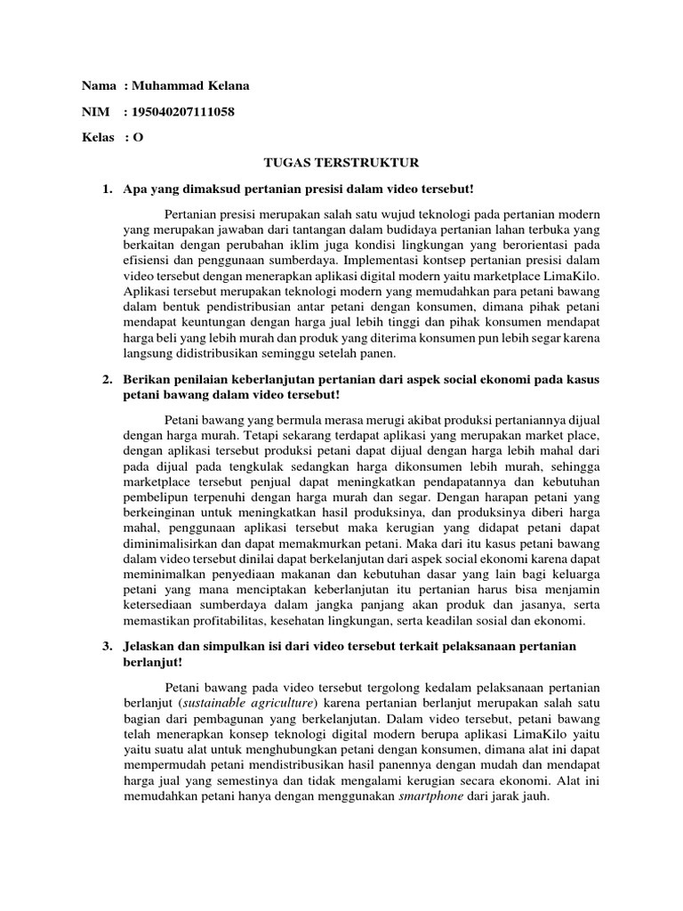 Tugas Praktikum Sosek | PDF | Bisnis