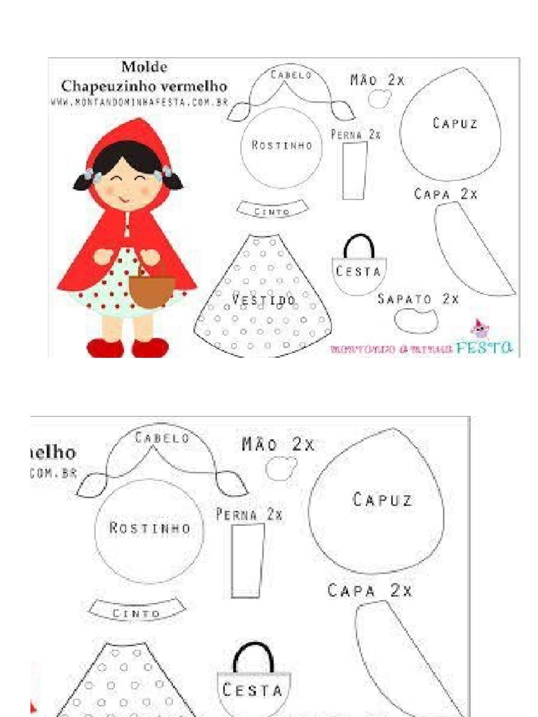 Molde Titere Caperucita Roja | PDF