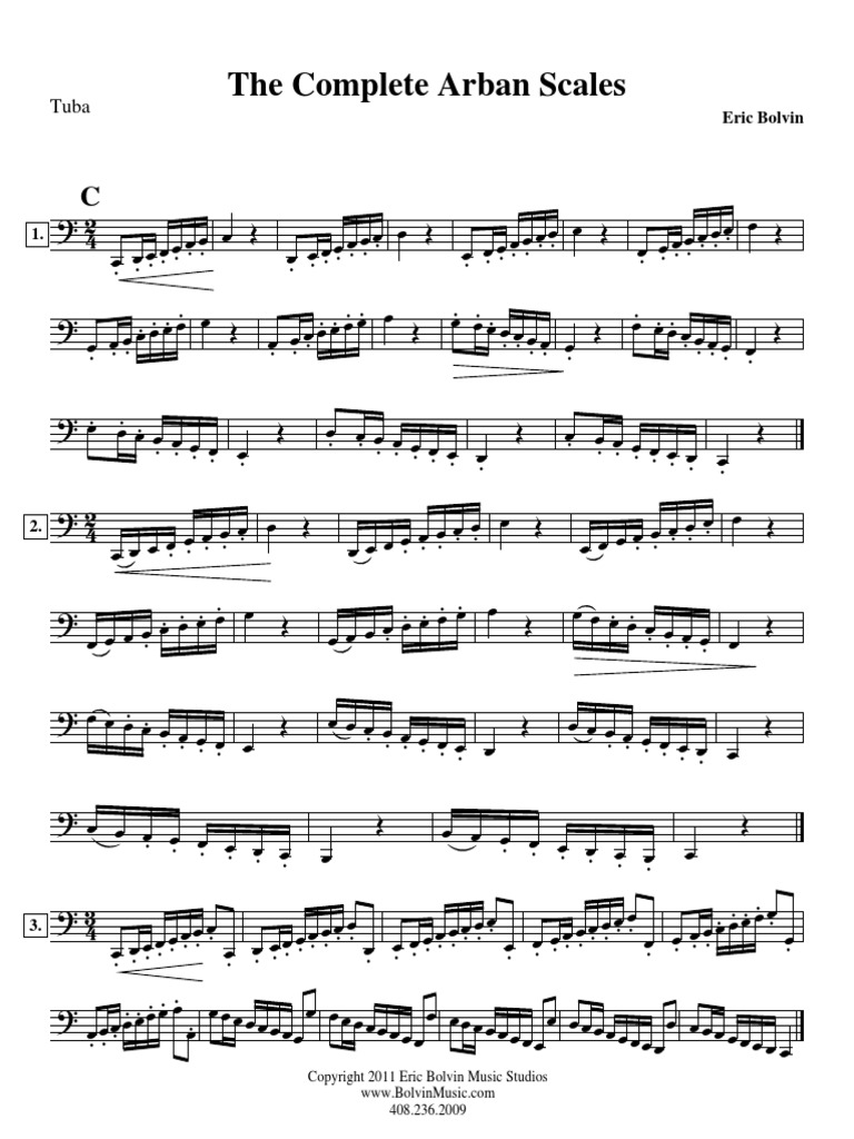 Arban Complete Scales Tuba | PDF | Théorie (échecs) | Échecs