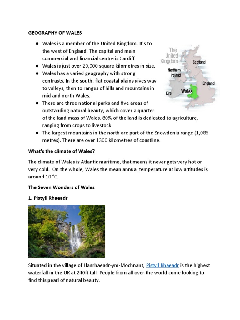Geography of Wales | PDF