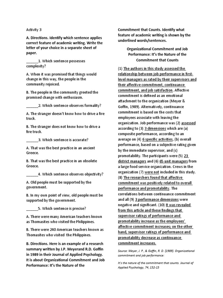 Activity 3 Q4 | PDF | Psychology | Psychological Concepts