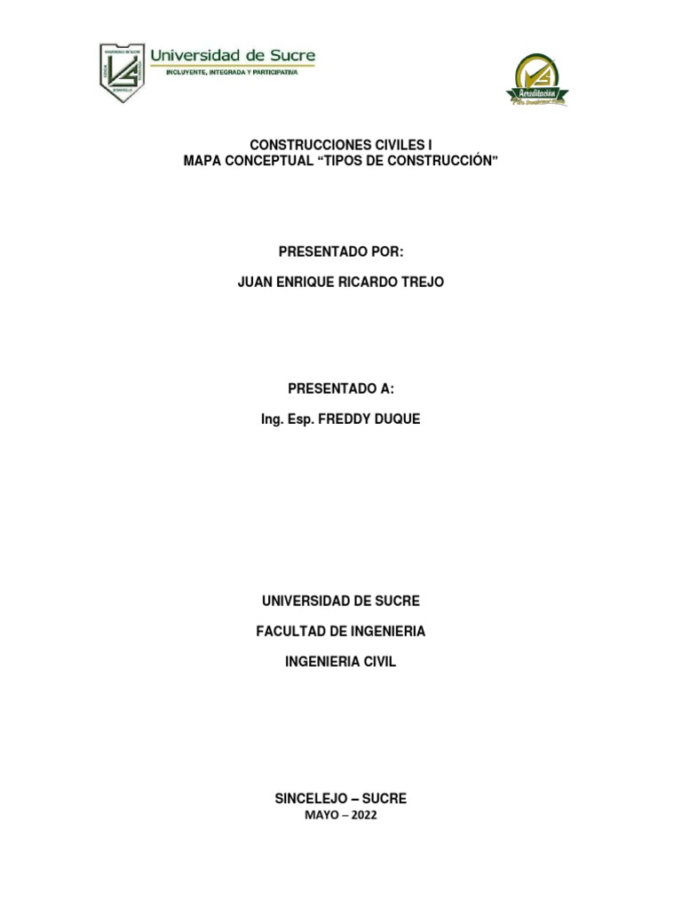 Mapa Conceptual Tipo de Construcciones | PDF