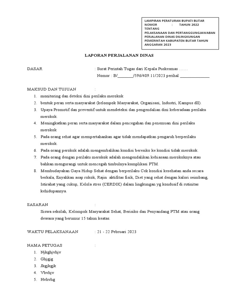 contoh LHK rokok | PDF