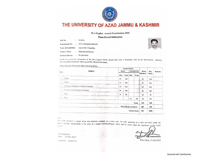 MA English Degree | PDF