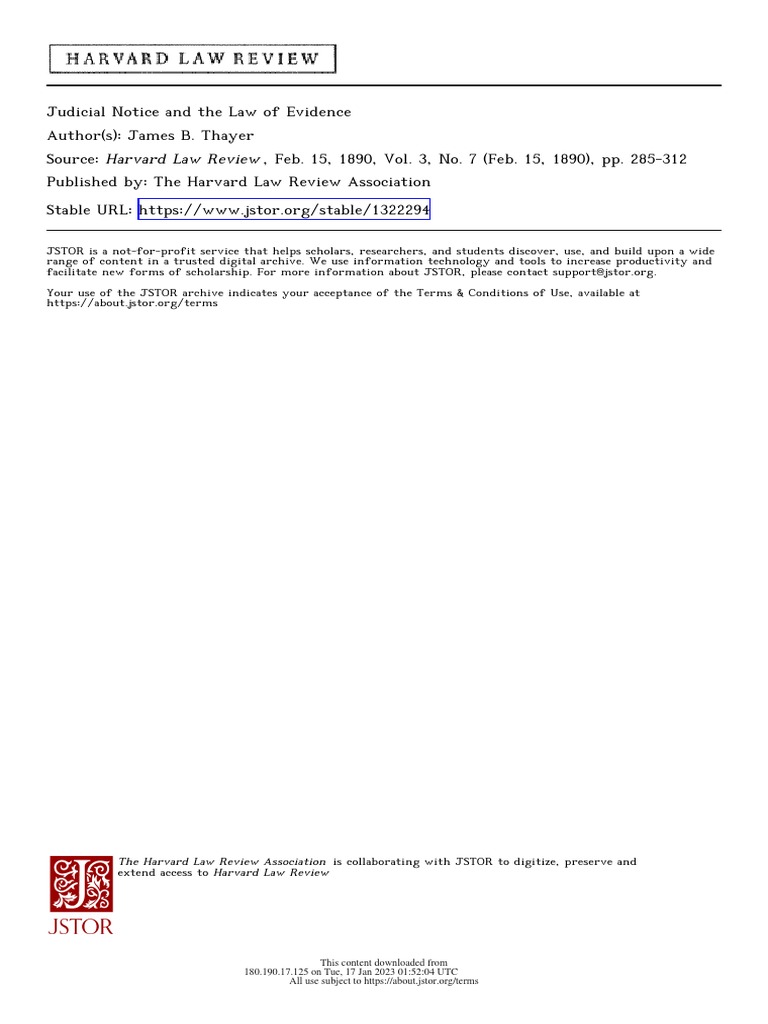 Judicial Notice | PDF | Evidence (Law) | Judicial Notice