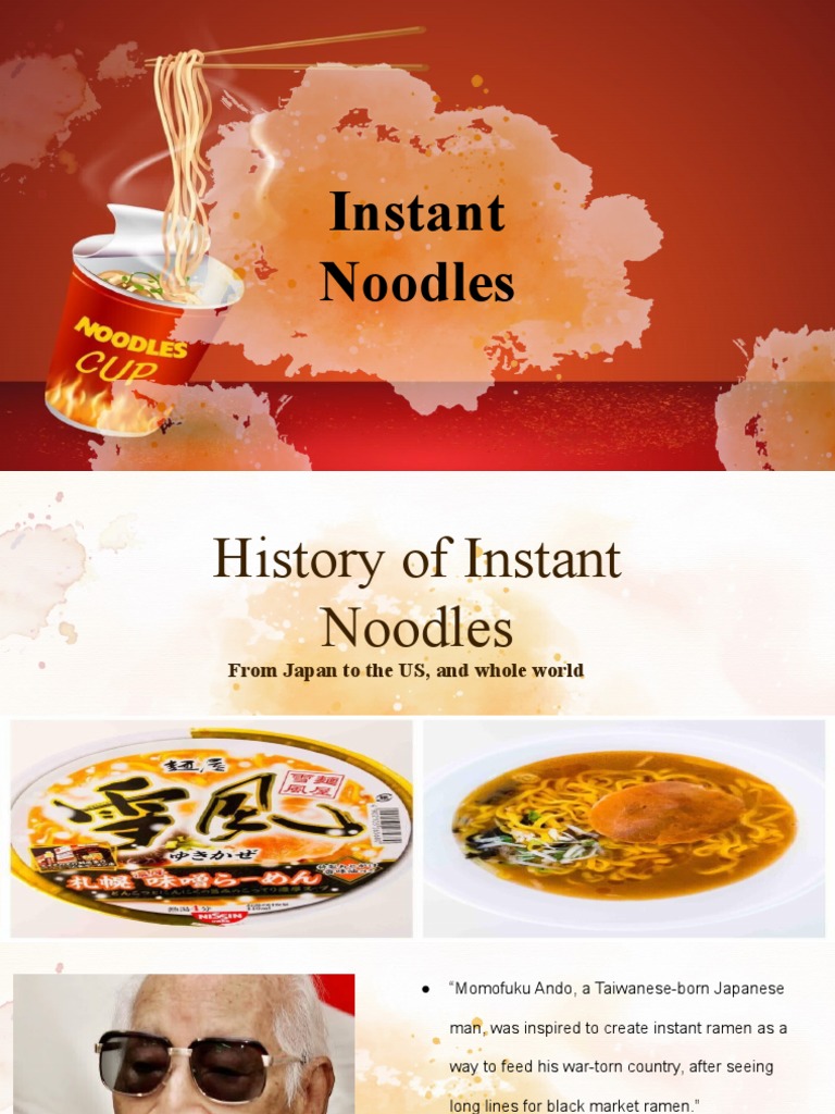 Instant Noodles | PDF | Food And Drink Preparation | Foods